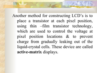 Lcd's | PPT