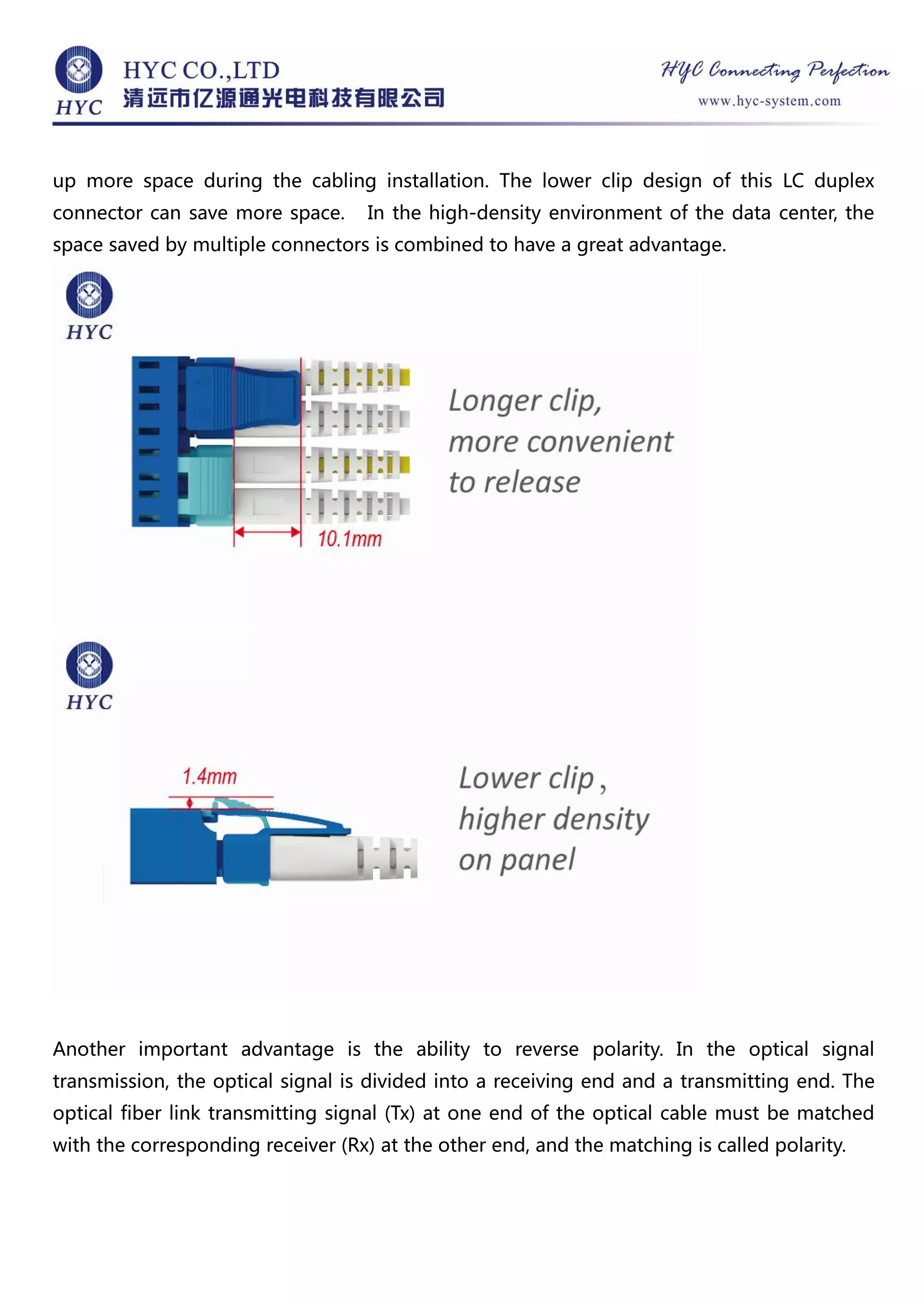 Lc duplex fiber connector for high density cabling | PDF