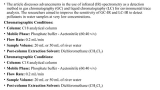 Liquid Chromatography-Fourier Transform Infrared Spectroscopy / LC-FTIR ...