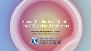 Semantic shifts in mental health-related concepts | PPT