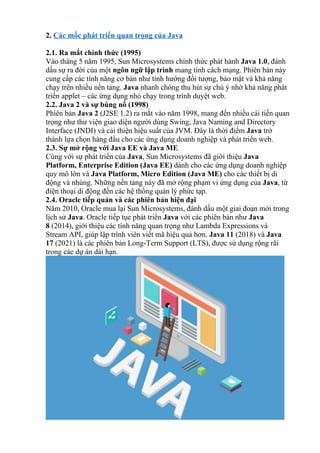 Lịch sử của Java - Ngôn ngữ lập trình Java | PDF