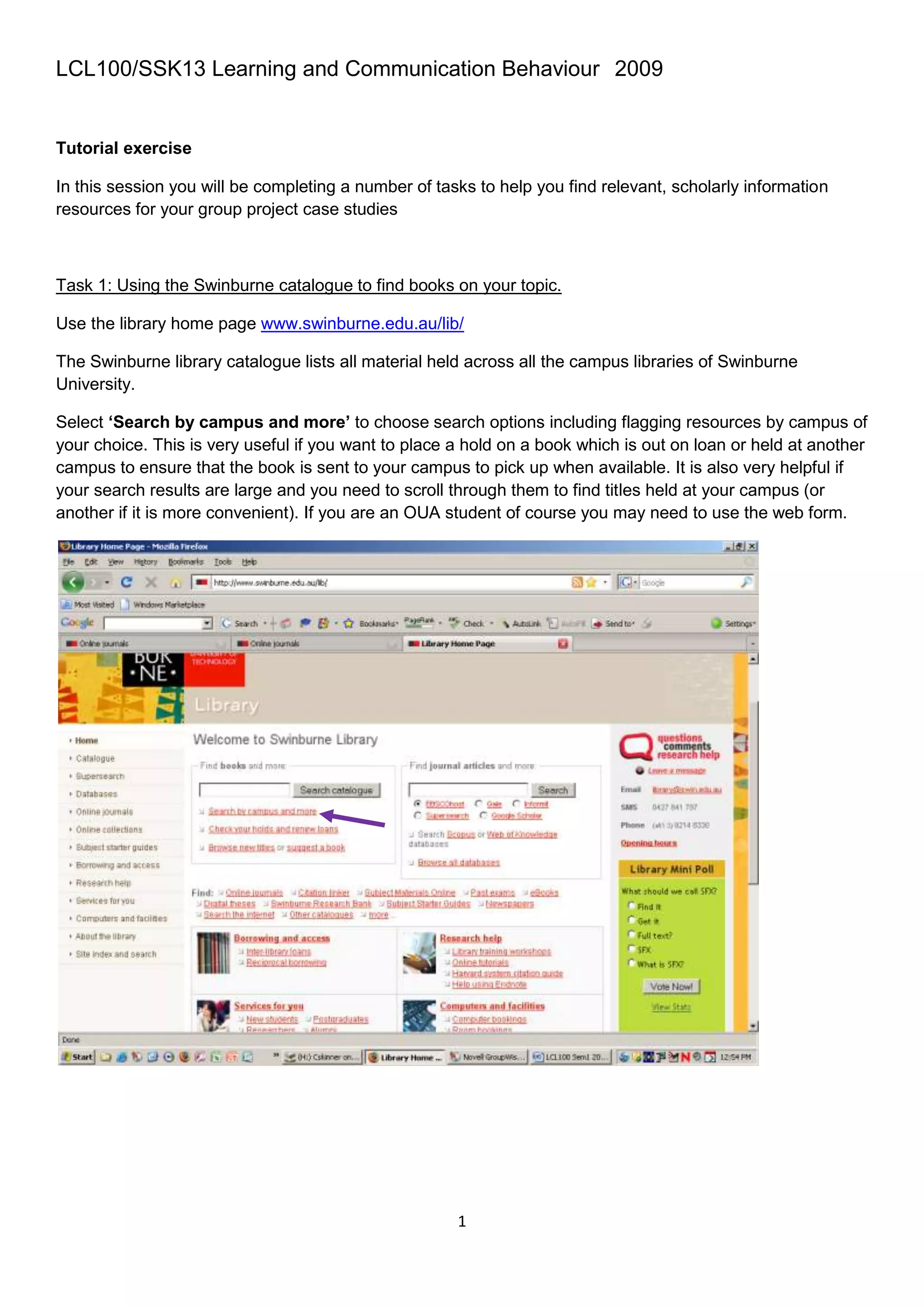 LCL 100 Week 3 ex. | PDF