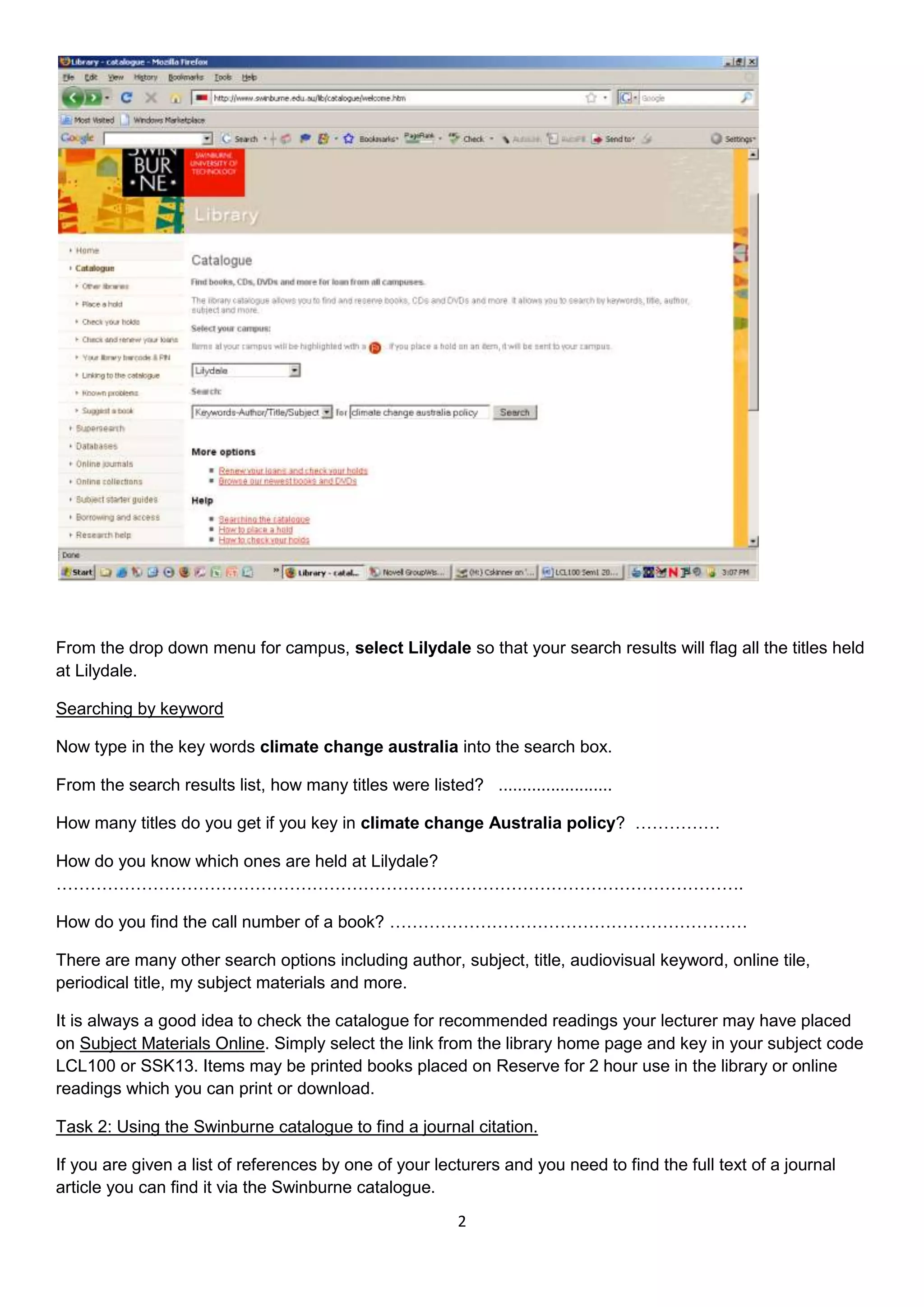 LCL 100 Week 3 ex. | PDF