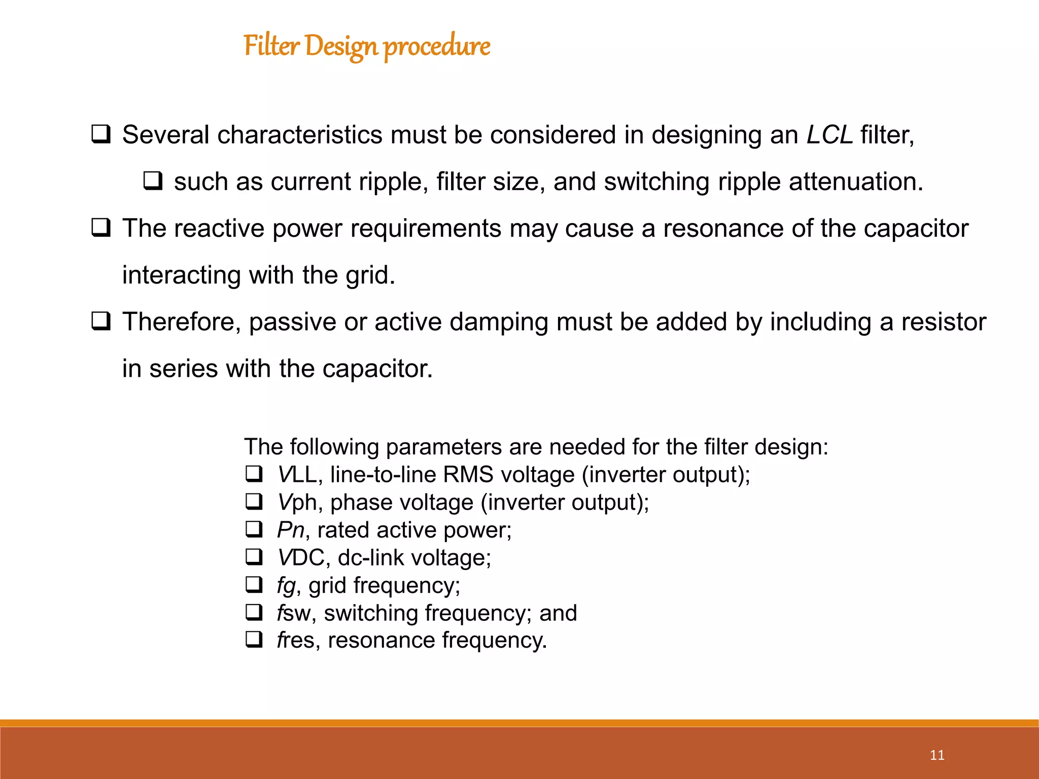 Lcl filter design | PPTX | Consumer Electronics | Technology & Computing