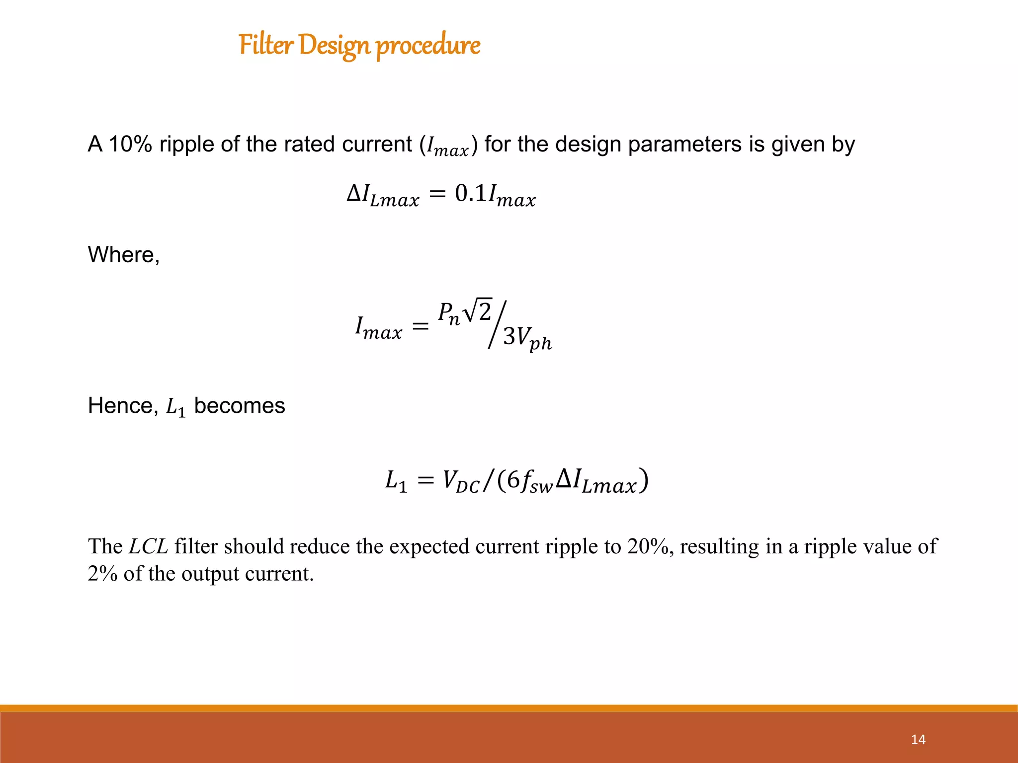 Lcl Filter Design Pptx