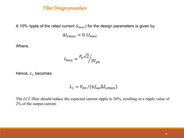 Lcl filter design | PPTX | Consumer Electronics | Technology & Computing