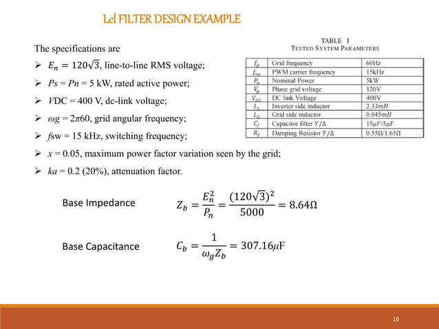 Lcl filter design | PPTX | Consumer Electronics | Technology & Computing