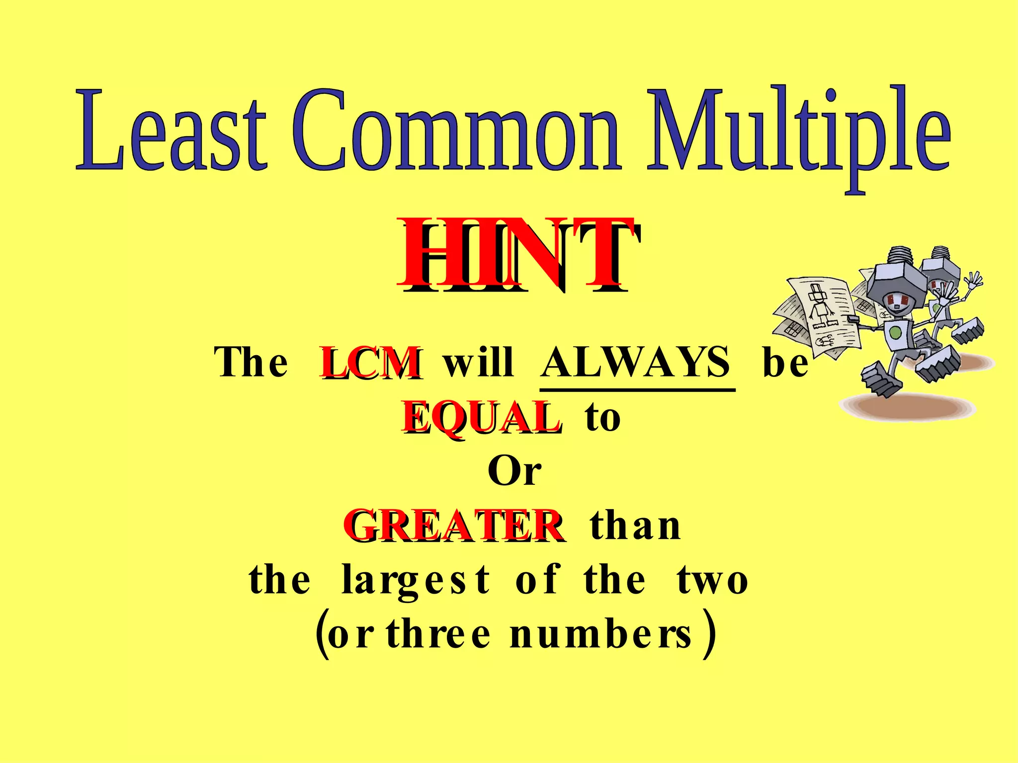 Least Common Multiple | PPT