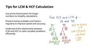LCM & HCF and its use in daily life with better undersatanding | PPTX