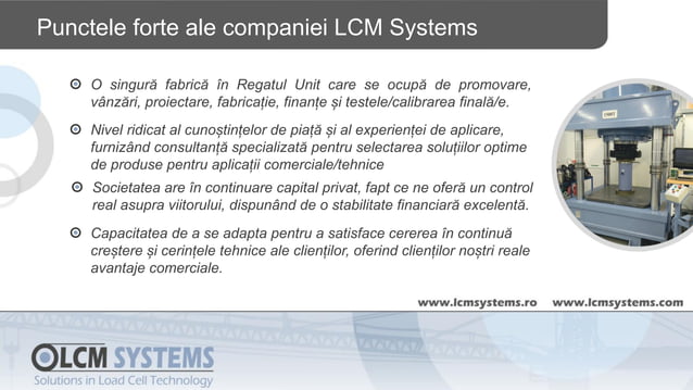 LCM Systems company presentation (Romanian) | PDF