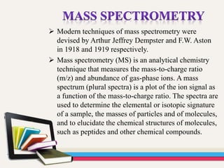 Liquid chromatography and mass spectrometry.(LCMS) | PPTX