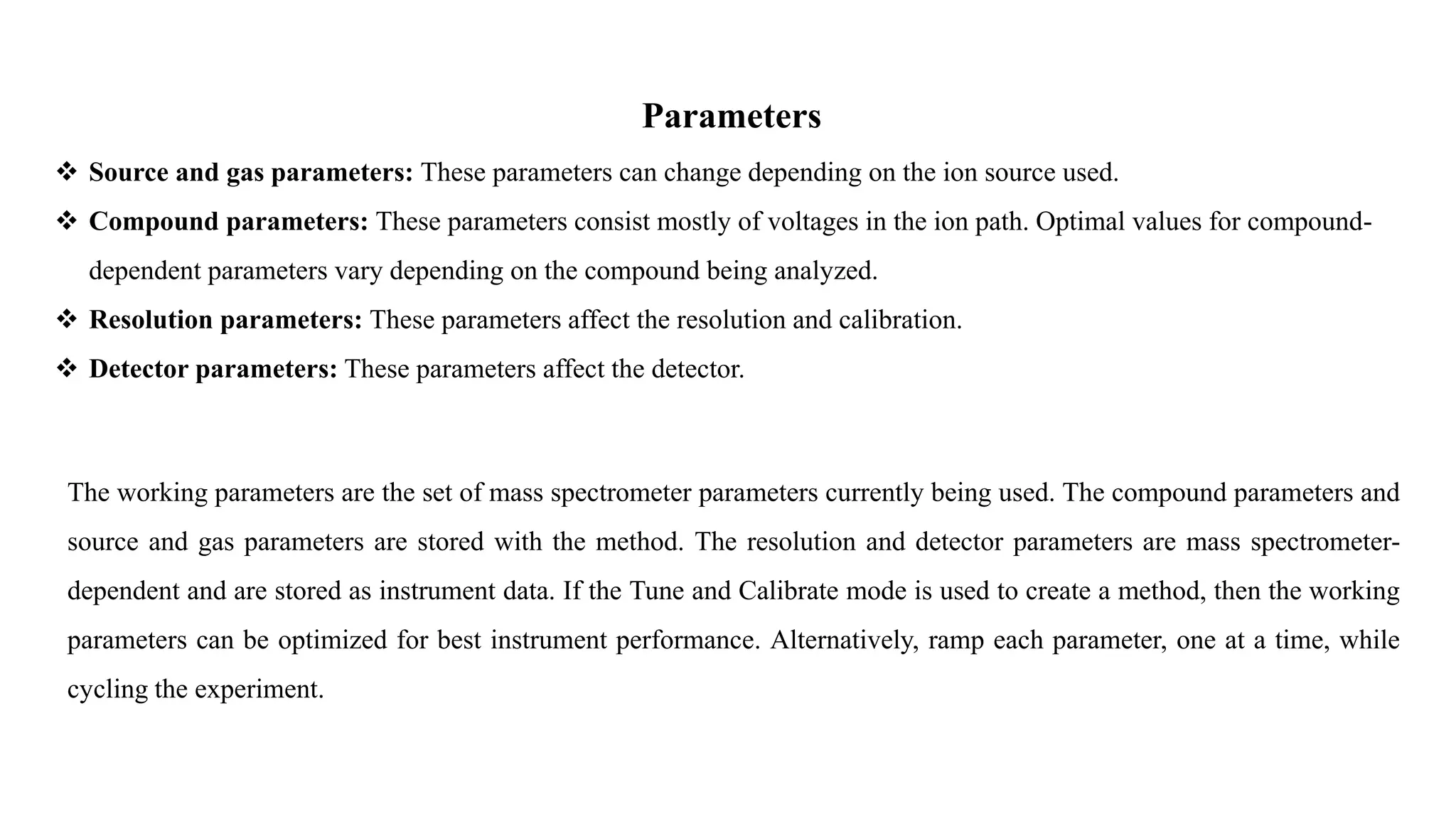 LCMS - Ion Optics Path and Parameters.pptx