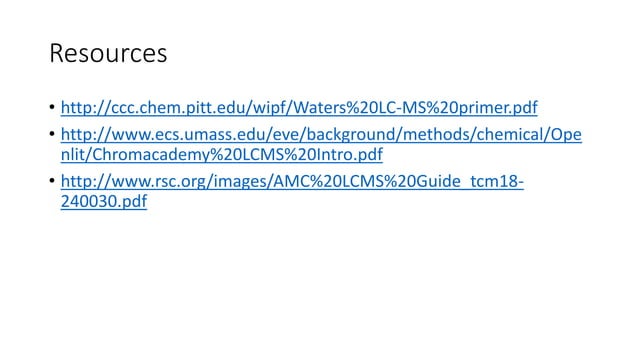 Lcms Basics | PPTX | Chemistry | Science