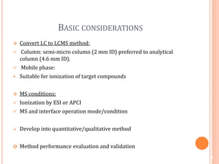Lcms basics shimadzu 8040 | PPTX