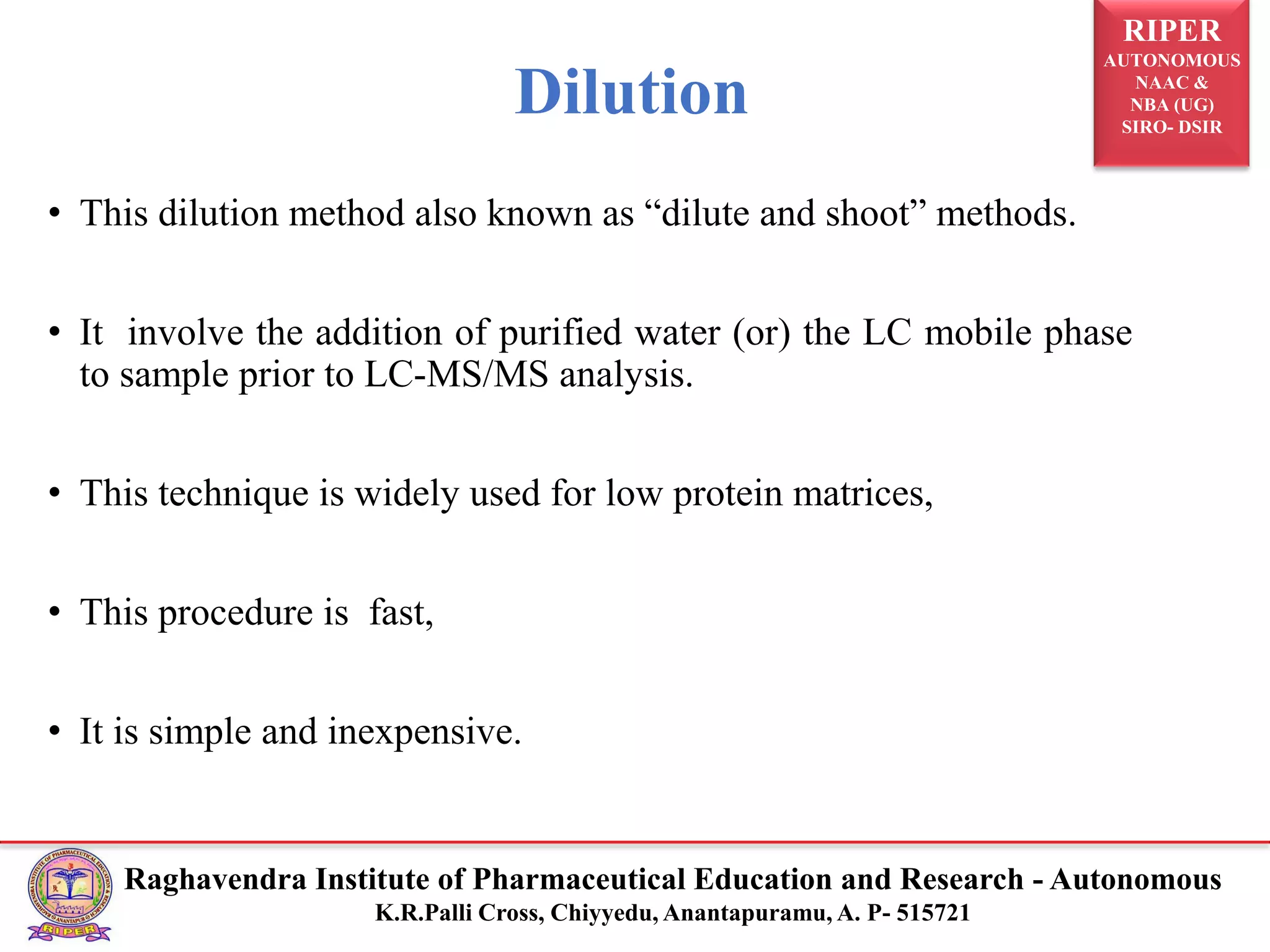 Sample Preparation in LC-MS | PDF