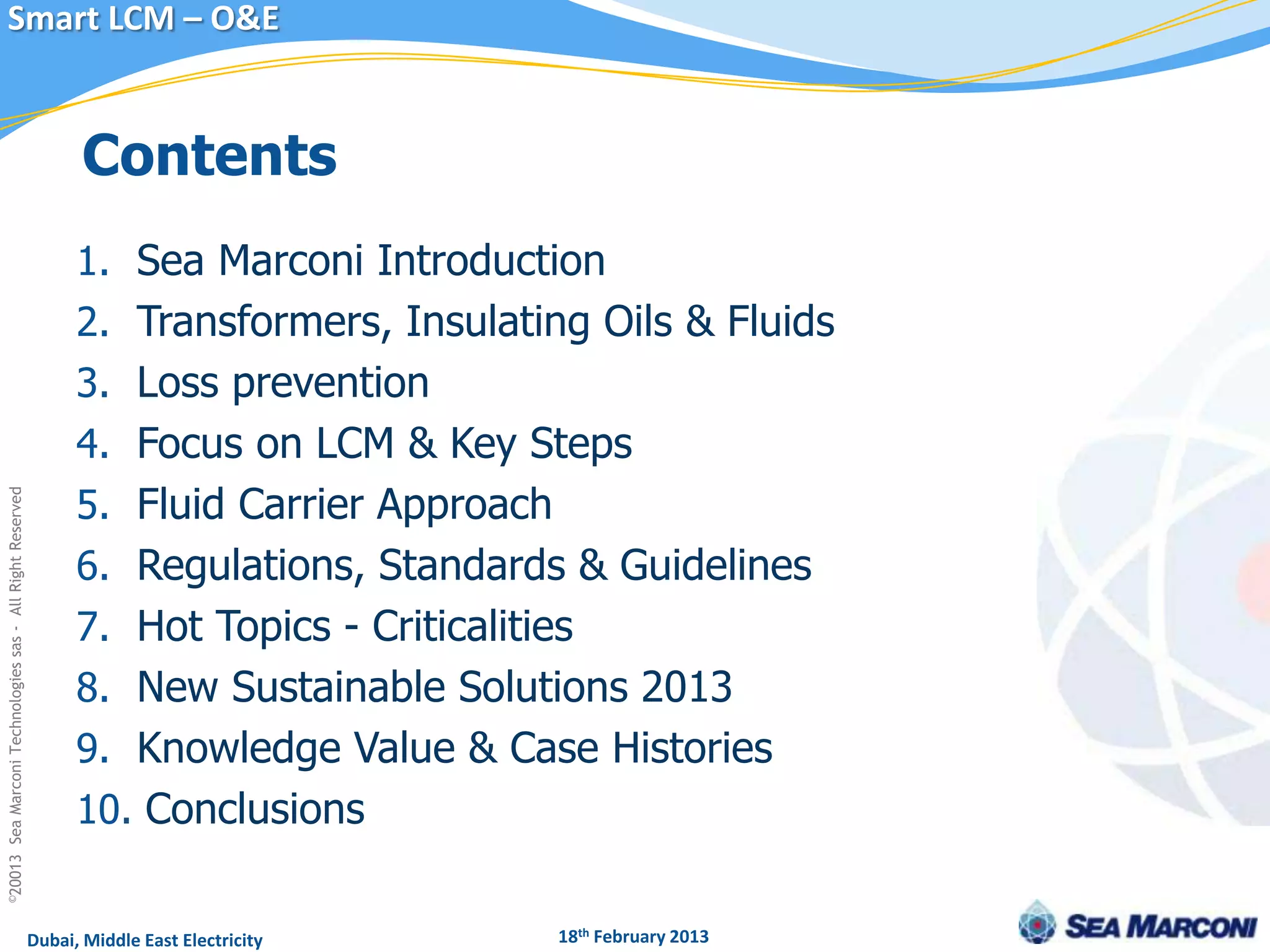 Life Cycle Management (LCM) of fleet of transformers with insulating ...