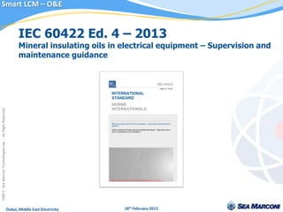 Life Cycle Management (LCM) of fleet of transformers with insulating ...