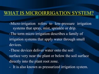 micro irrigation system kvg | PPT