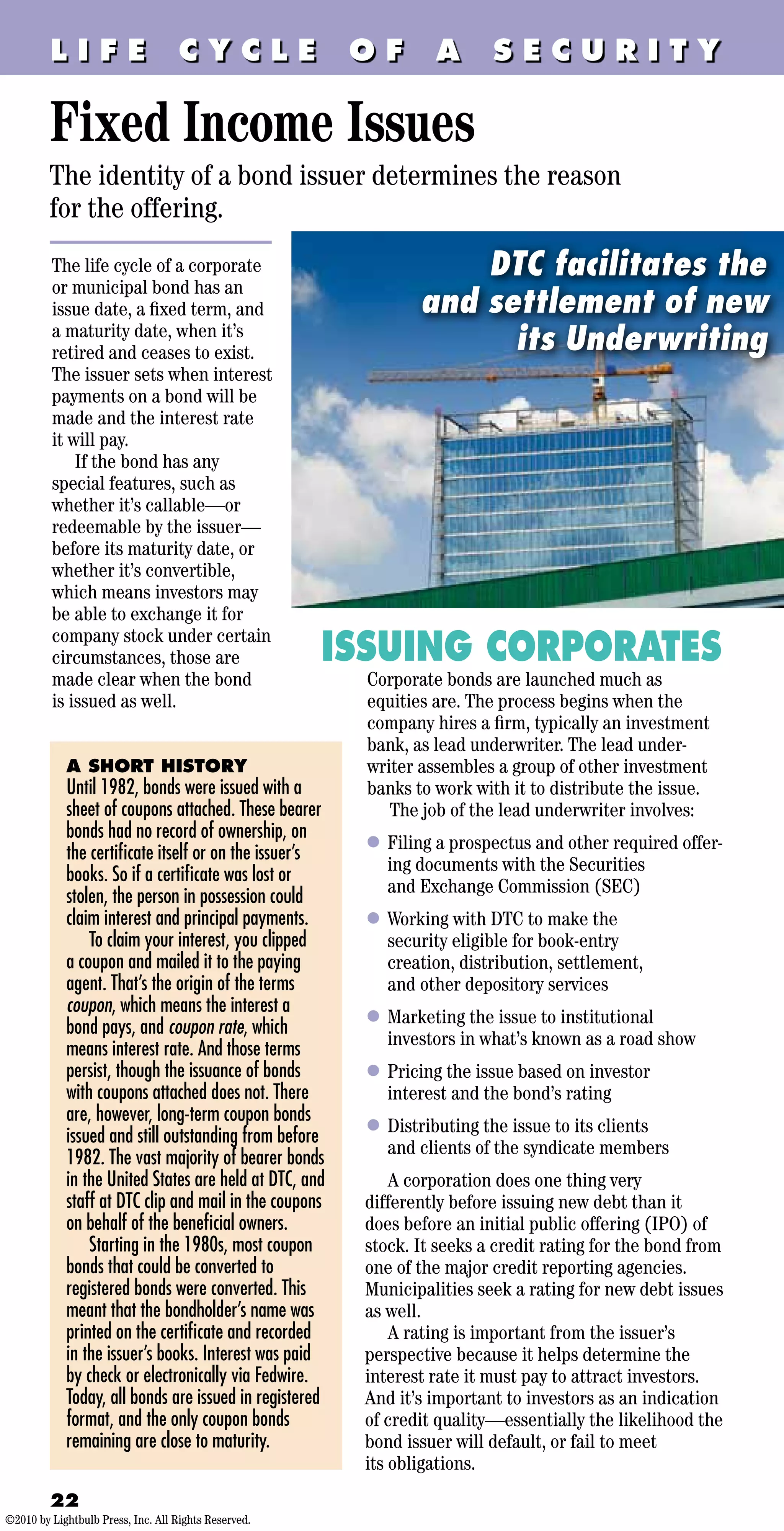 DTCC Securities - Life Cycle " [LcoaS.pdf] | PDF