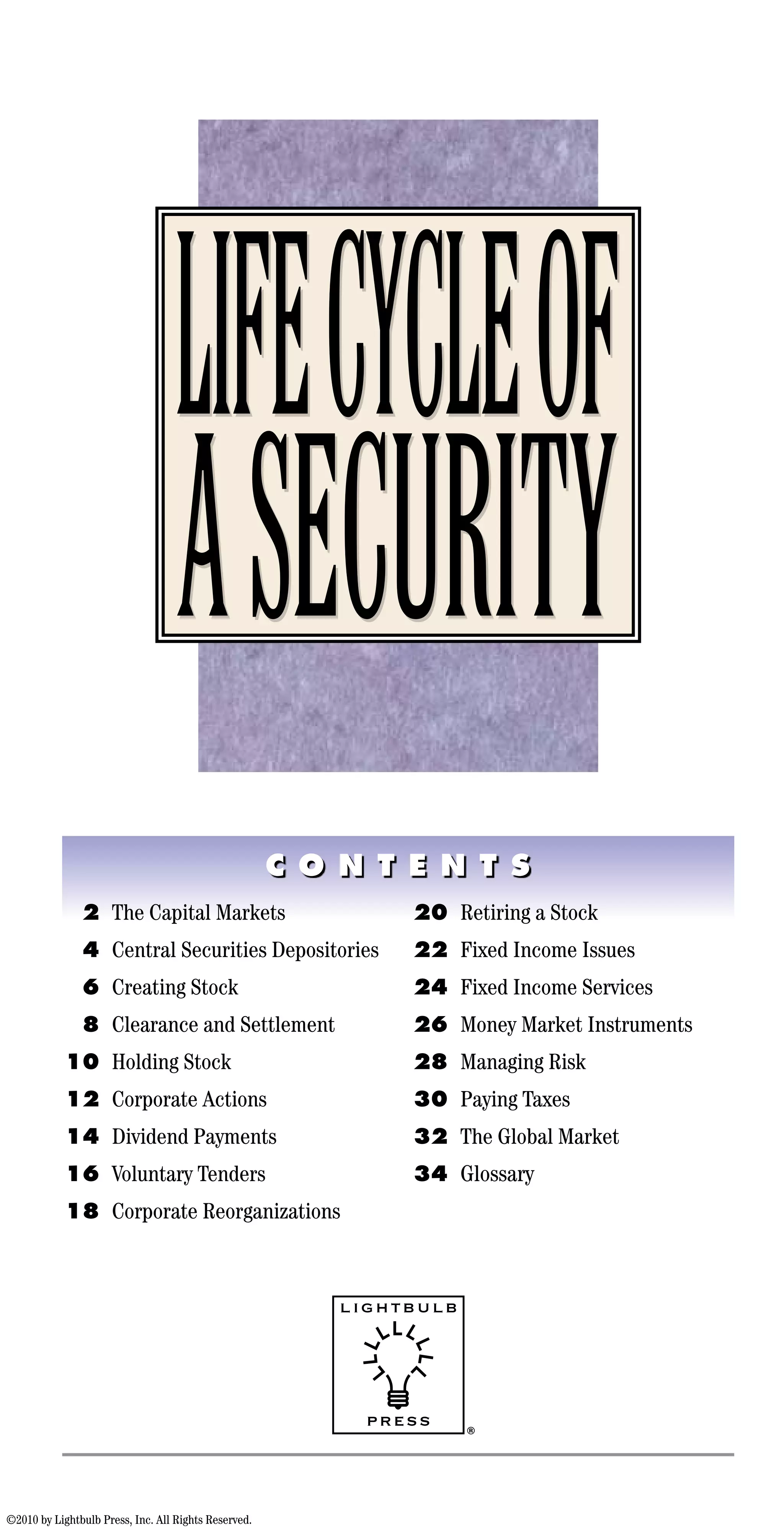 DTCC Securities - Life Cycle " [LcoaS.pdf] | PDF