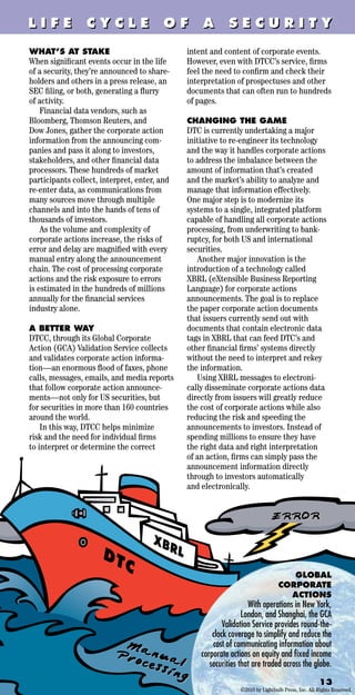 DTCC Securities - Life Cycle " [LcoaS.pdf] | PDF