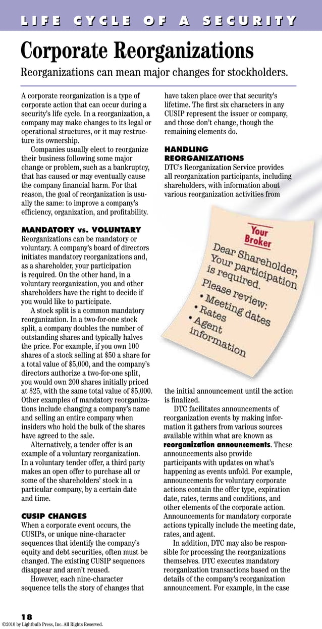 DTCC Securities - Life Cycle " [LcoaS.pdf] | PDF