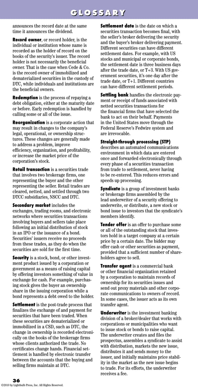 DTCC Securities - Life Cycle " [LcoaS.pdf] | PDF