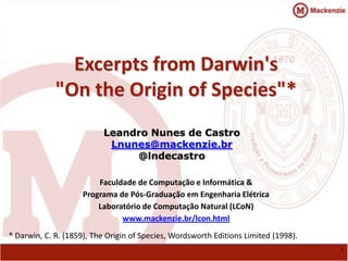 Excerpts from Darwin's "On the Origin of Species" | PPT