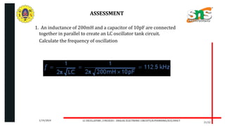 LC oscillator working and its construction | PPTX