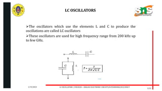 LC oscillator working and its construction | PPTX