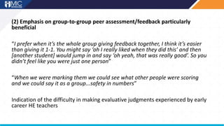 Using self- and peer-assessment to develop Higher Education teachers ...