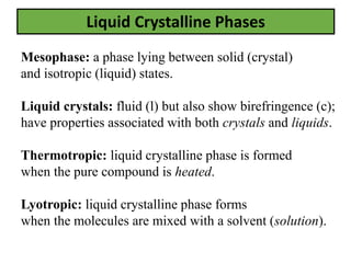 Liquid Crystal and Liquid Crystal Polymer | PPTX