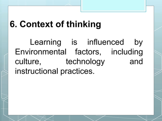 The 14 Learner Centered Principles Are Classified Into Four Categories 1 Metacognitive And