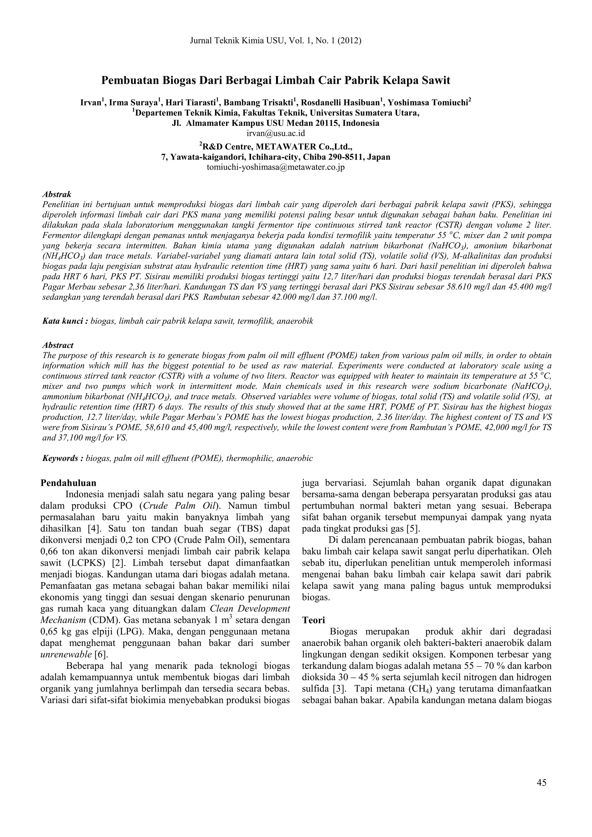 LIMBAH CAIR PABRIK KELAPA SAWIT | PDF