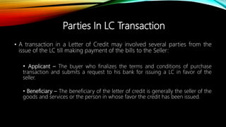 Letter of credit | PPTX