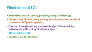 Level crossing Check rail Indian railways material | PPTX