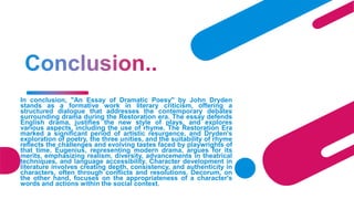 Literary criticism- John Dryden- presentation-pptx | PPTX