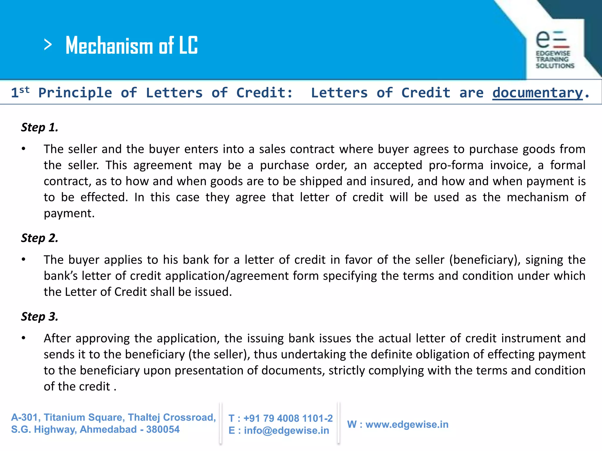 Letter of Credit (LC) Presentation | PPTX