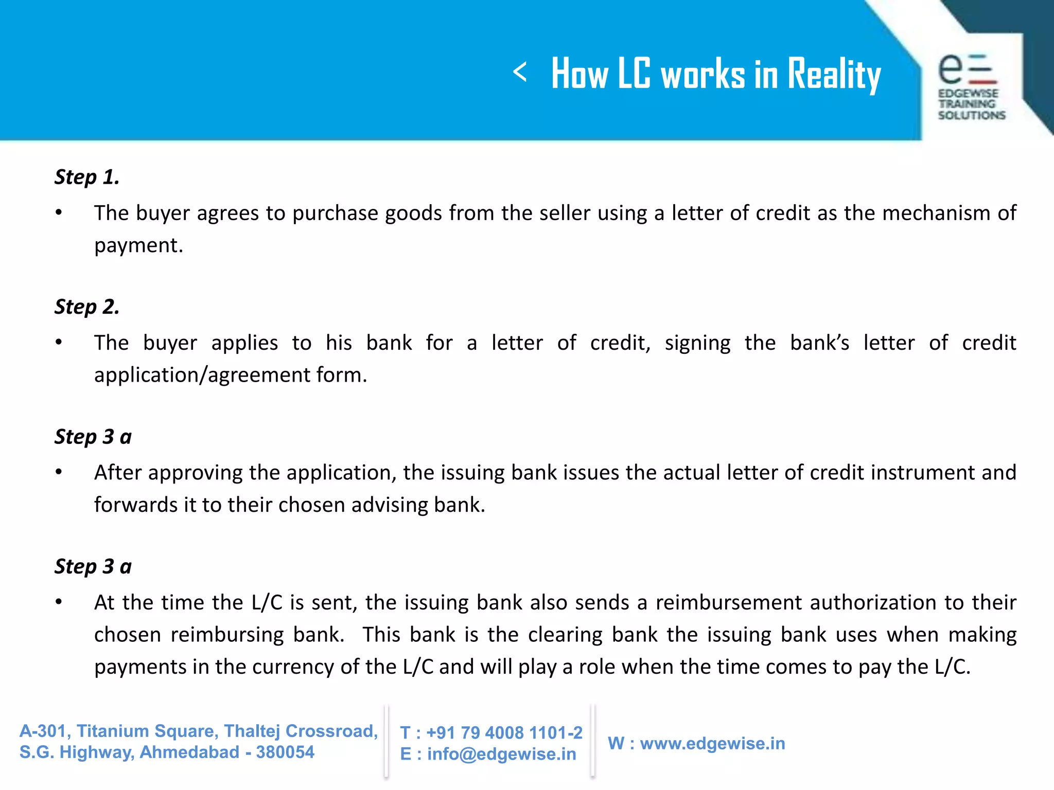 Letter of Credit (LC) Presentation | PPTX