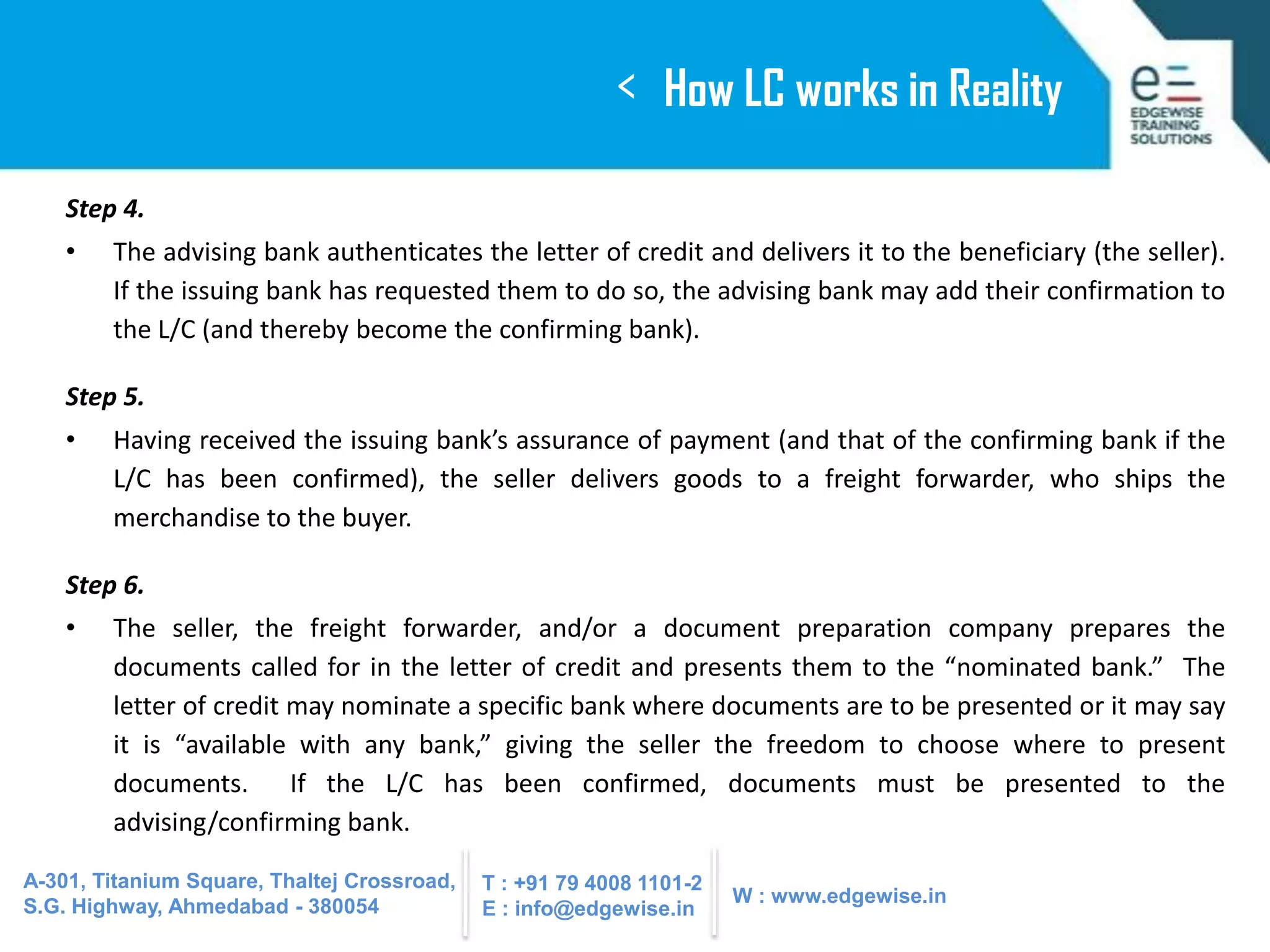 Letter of Credit (LC) Presentation | PPTX
