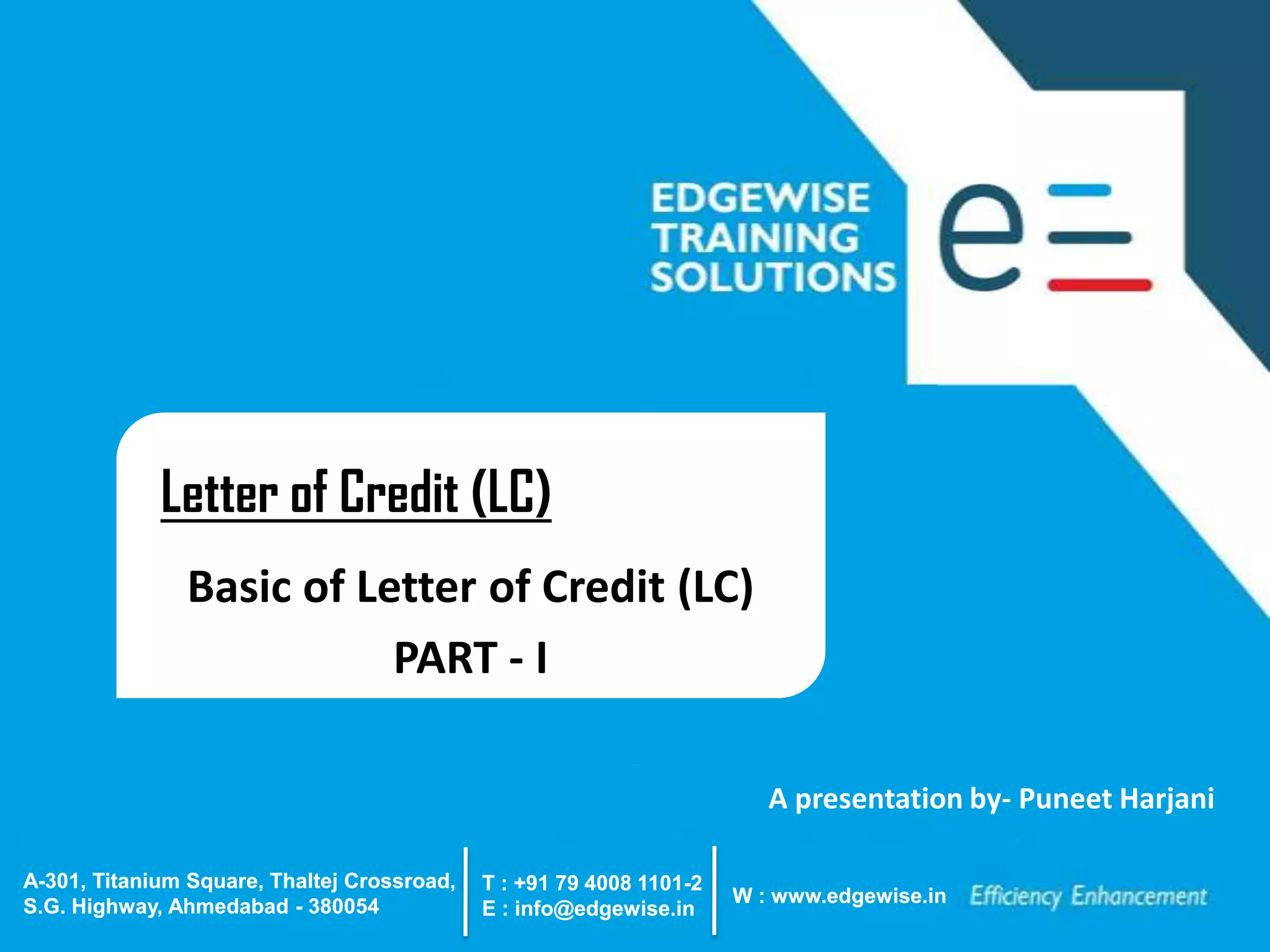 Letter of Credit (LC) Presentation | PPTX