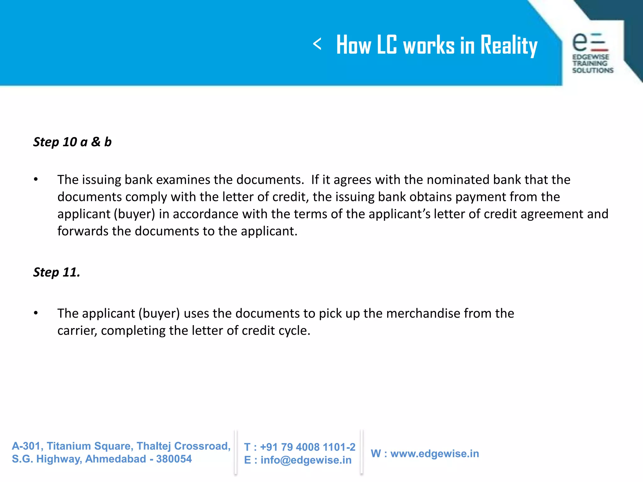 Letter of Credit (LC) Presentation | PPTX