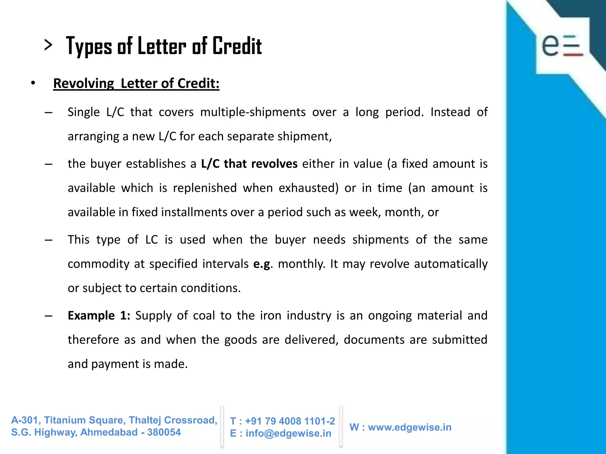 Letter of Credit (LC) Presentation | PPTX