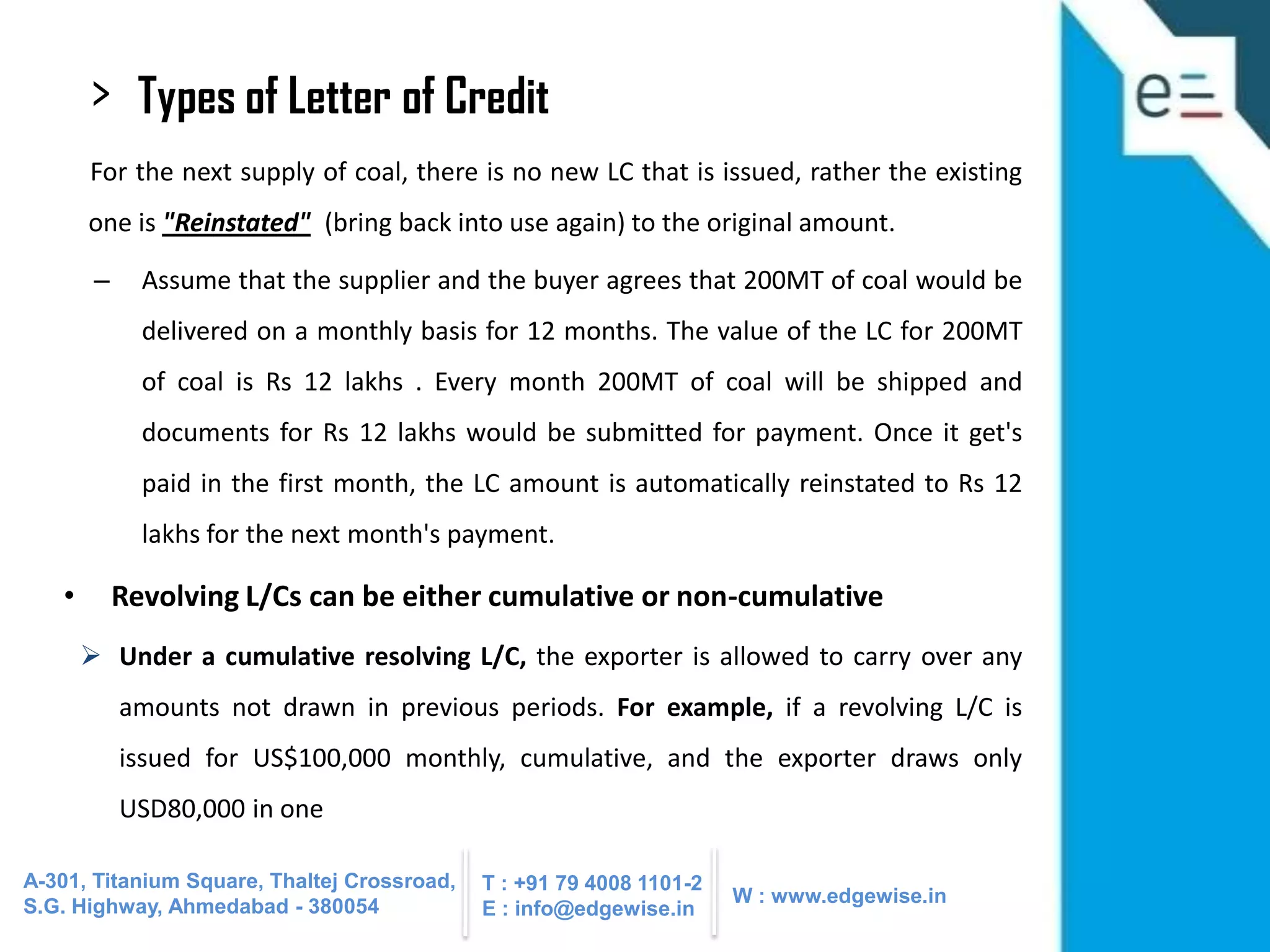 Letter of Credit (LC) Presentation | PPTX