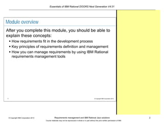 Requirements management and IBM Rational Jazz solutions | PDF