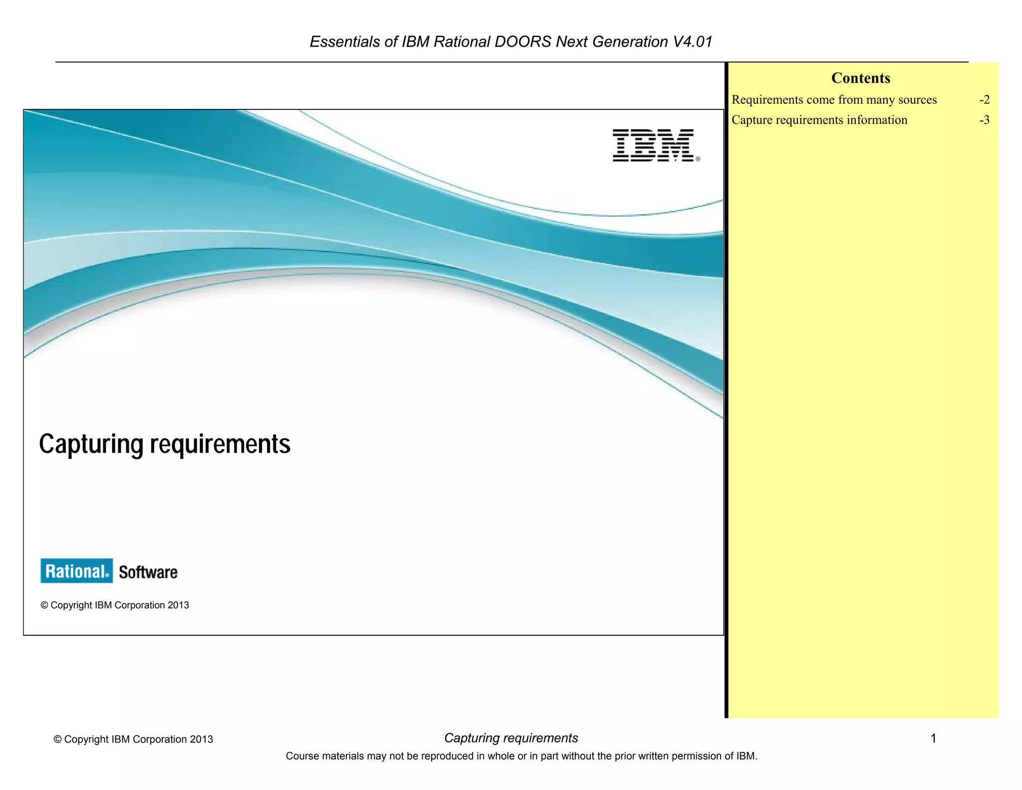 Overview of Capturing requirements | PDF