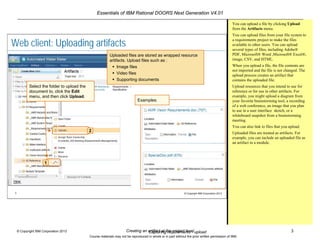 Creating an artifact at the project level | PPT