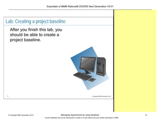Managing requirements by using baselines | PPT