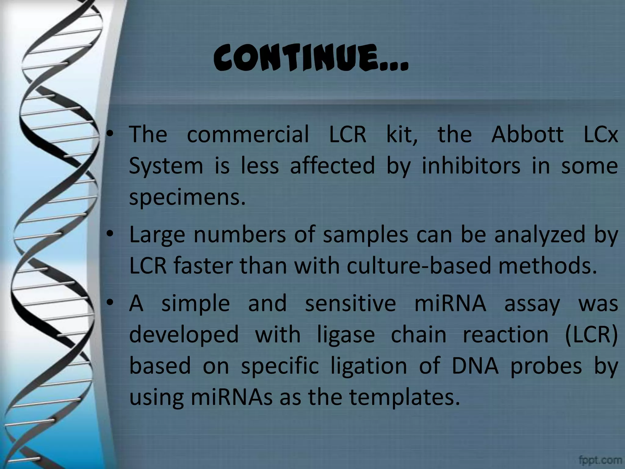 Ligase Chain Reaction(LCR) | PPTX