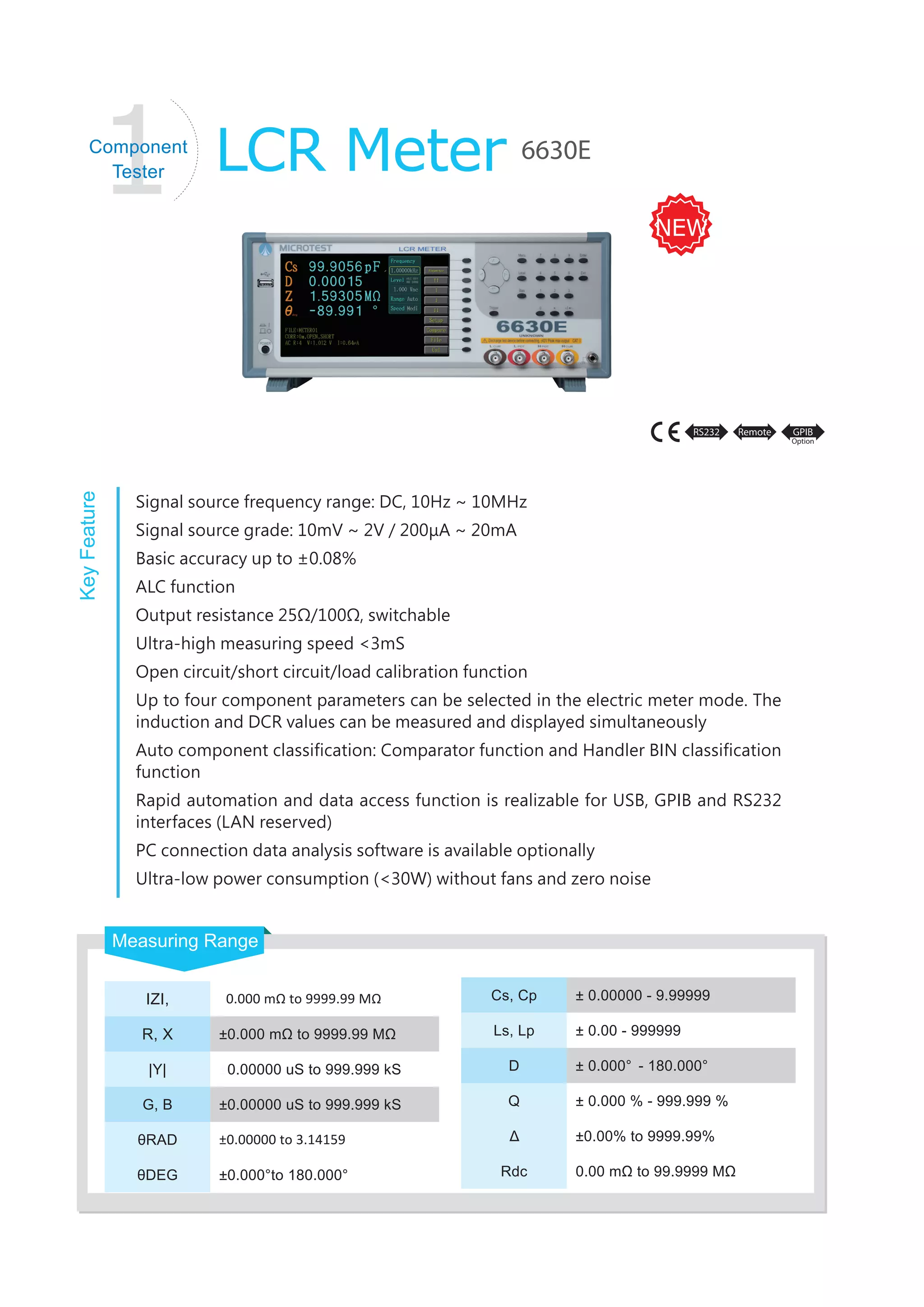 Lcr meter-6630 e | PDF